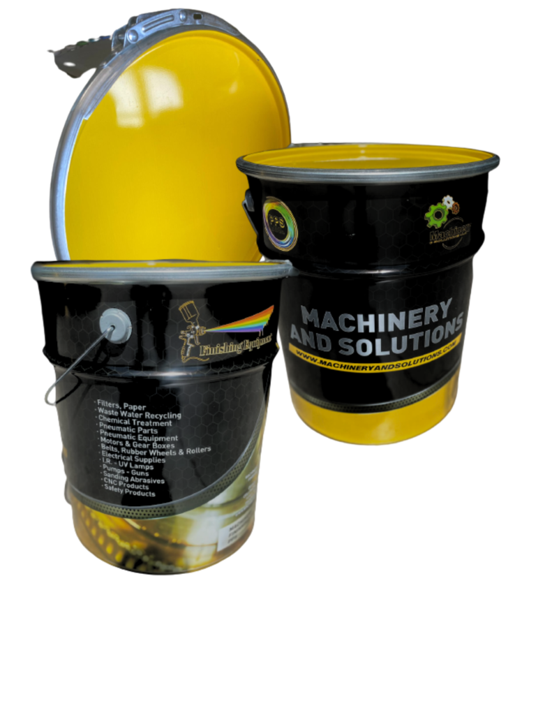 5 Gallon Metal Tin Pail with Lock Ring Lid - Machinery & Solutions